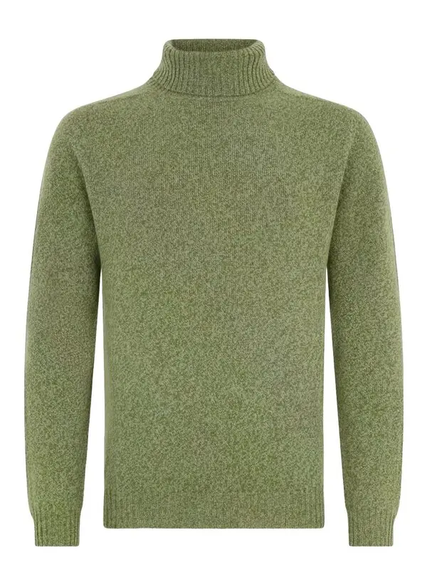 Boglioli Speckled Roll-neck Sweater - Green