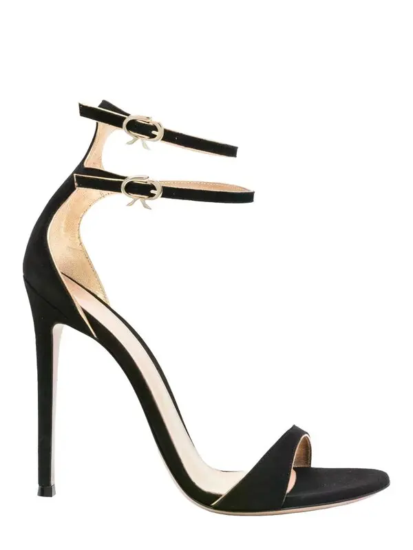 GIANVITO ROSSI 115mm Victorine Double-buckle Stiletto Sandals - Black