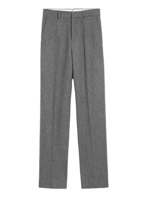 Ami Wool Large-fit Trousers - Grey