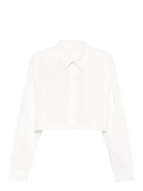 Rick Owens Long-sleeve Crop Shirt - White