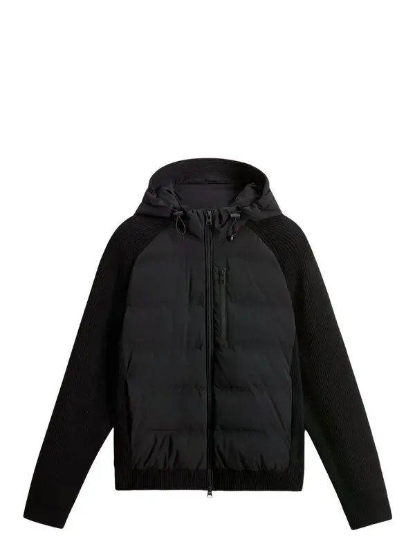 Woolrich Quilted Knit-panel Coat - Black