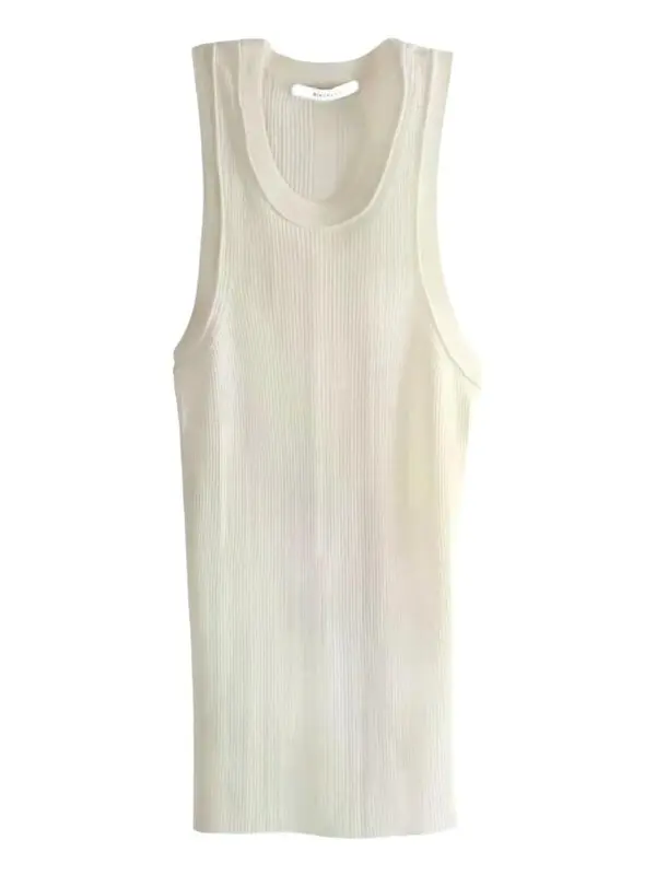 Givenchy Ribbed Racer-back Tank Top - White