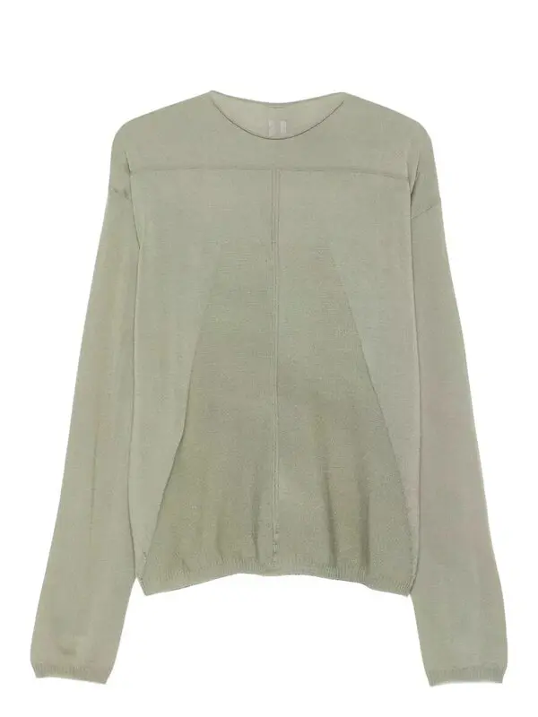 Rick Owens Panelled Wool Sweater - Green