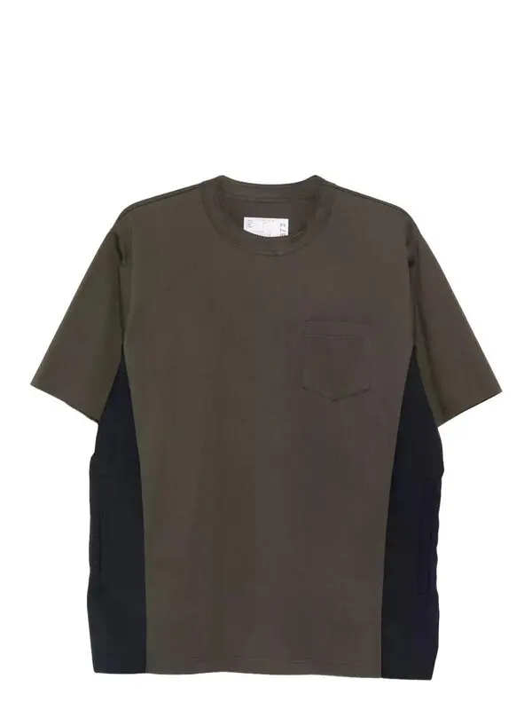 Sacai Panelled Pocket T-shirt - Green