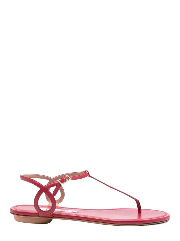 AQUAZZURA Almost Bare T-bar Sandals - Red