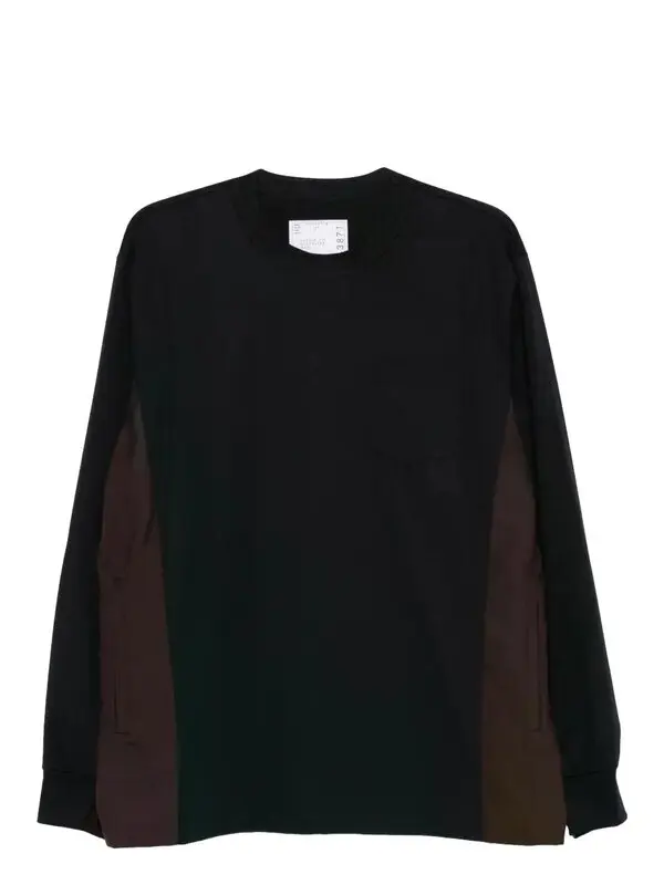 Sacai Panelled Pocket T-shirt - Black