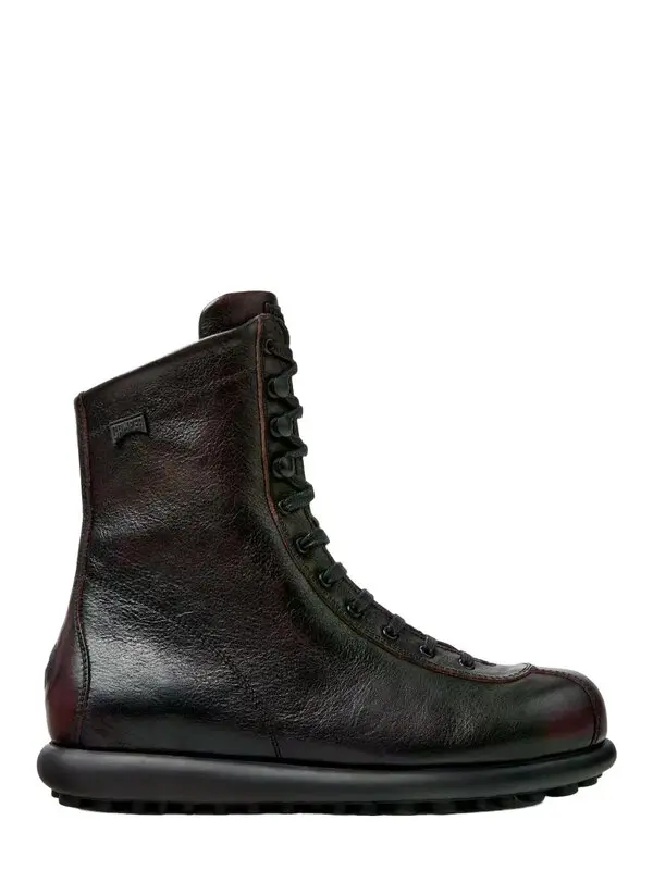 Camper Ariel Leather Lace-up Boots - Red