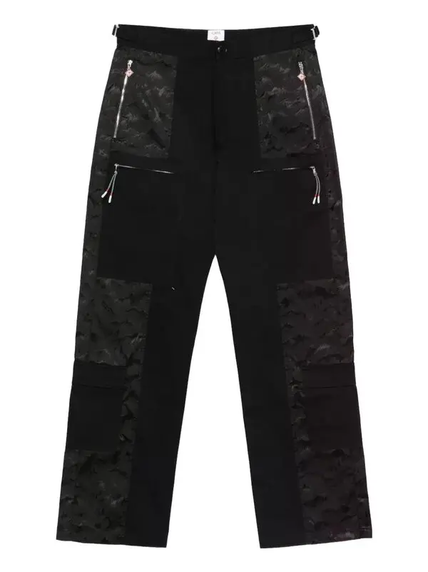 Casablanca Mountain-print Pocket Trousers - Black