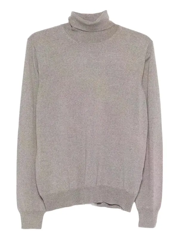 Tagliatore Turtleneck Virgin Wool Sweater - Grey