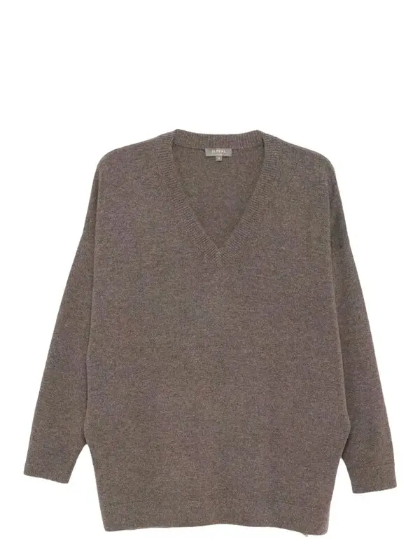 N.peal Longline Sweater - Brown