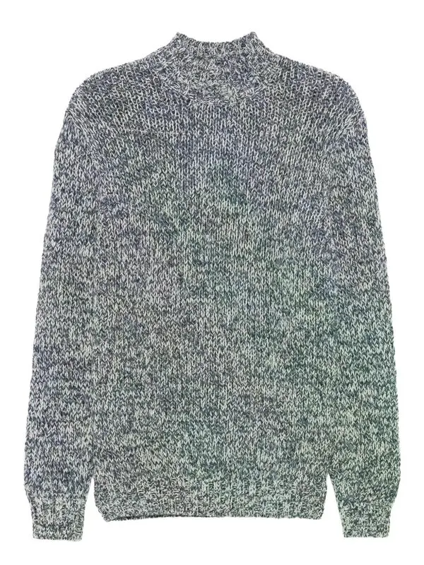 Tagliatore High-neck Speckled Sweater - Blue