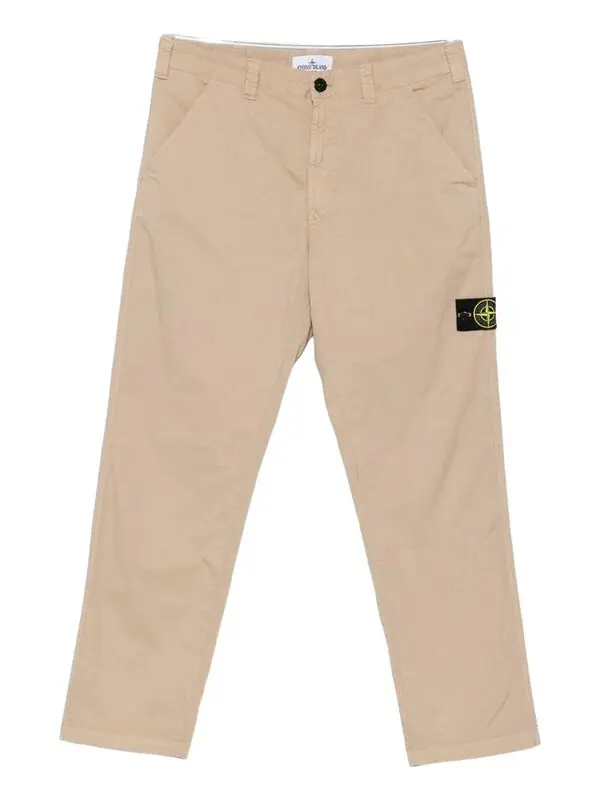 Stone Island Cotton Cargo Trousers - Beige