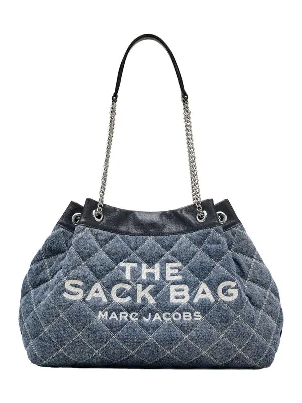 Marc Jacobs The Chain Sack Large Cotton Shoulder Bag - Clear Blue
