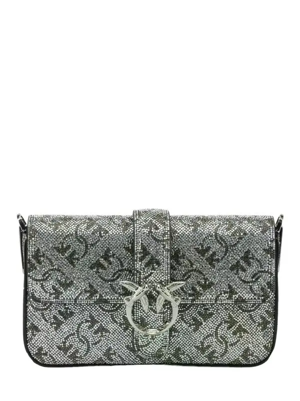 Pinko Embellished Cross Body Bag - Silver
