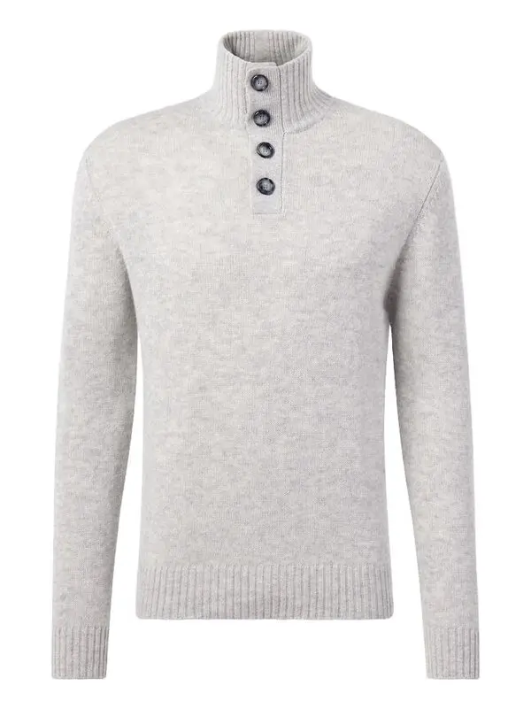 ALLUDE Wool And Cashmere Turtleneck Sweater - Grey