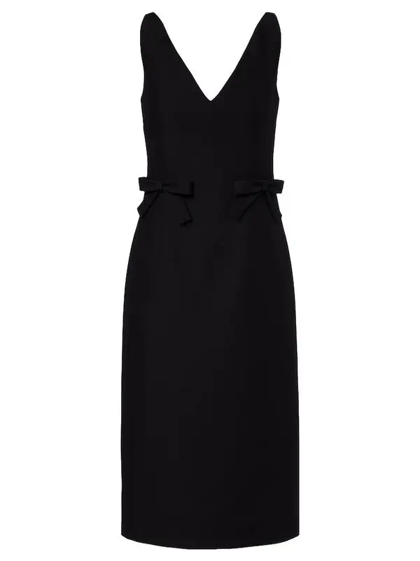 Valentino Garavani Crepe Couture Bow-detail Midi Dress - Black