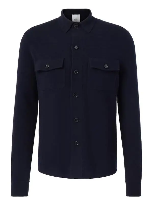 ALLUDE Wool And Cashmere Overshirt - Blue