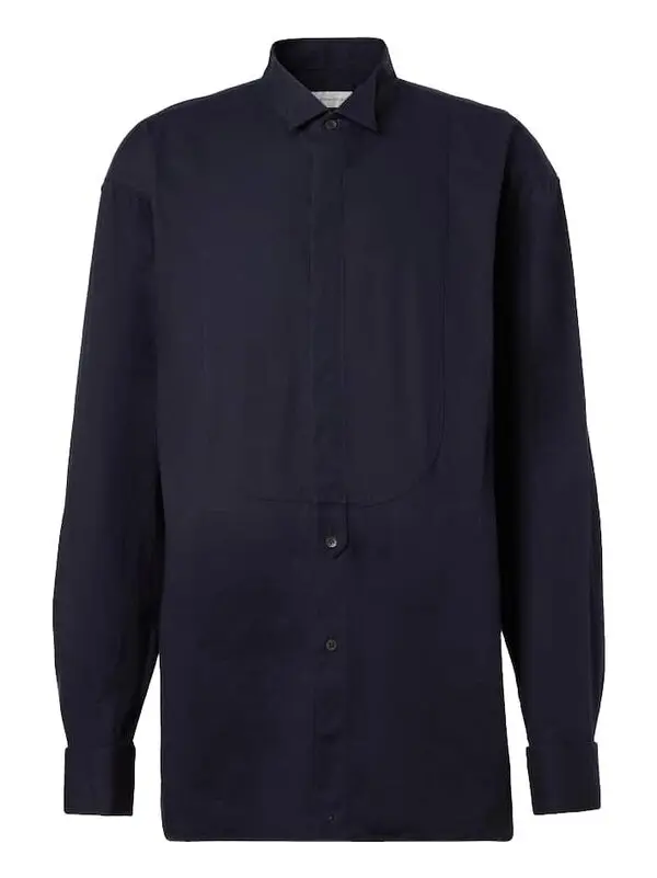 Dries Van Noten Cotton Twill Shirt - Blue
