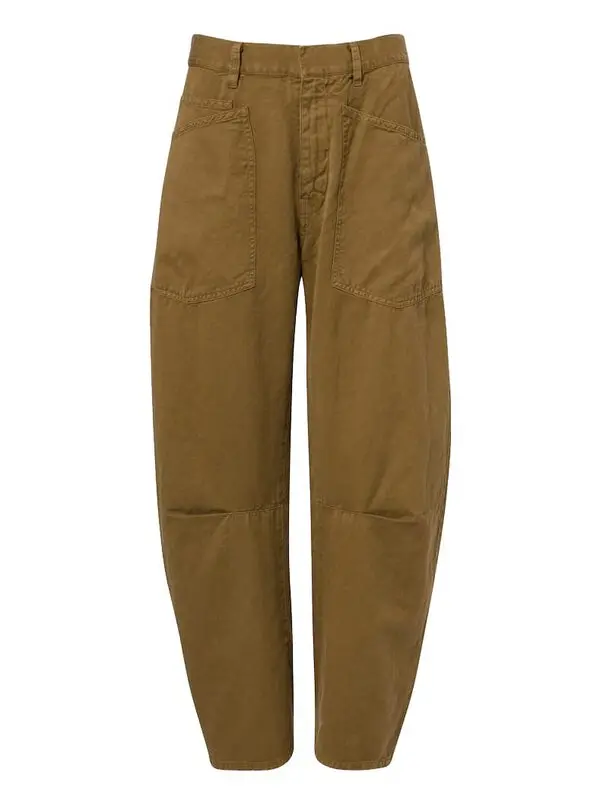 NILI LOTAN Shon Barrel-leg Pants - Green