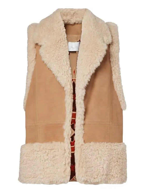 Johanna Ortiz Suede Vest - Beige