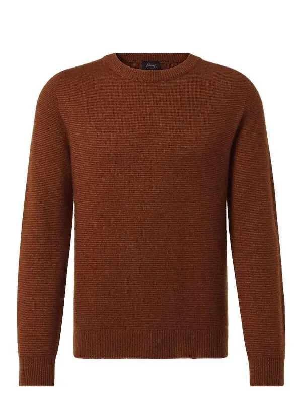 Brioni Wool And Silk Sweater - Brown