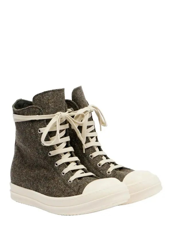 Rick Owens Creep High-top Sneakers - Green
