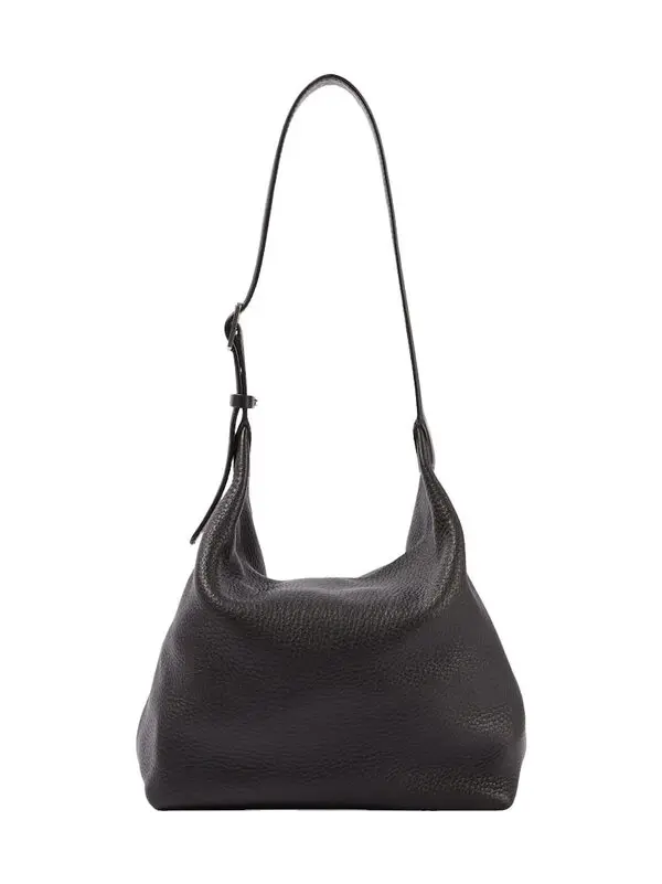 THE ROW Isa Leather Shoulder Bag - Black