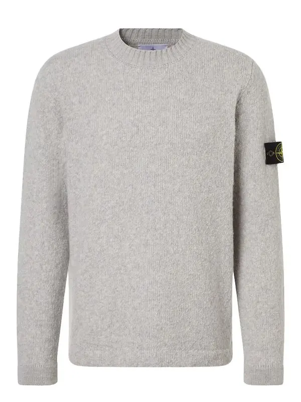 Stone Island Compass Wool-blend Sweater - Grey