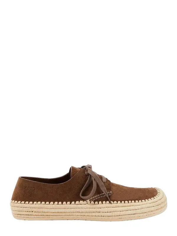 Loewe Rio Suede Lace-up Shoes - Brown