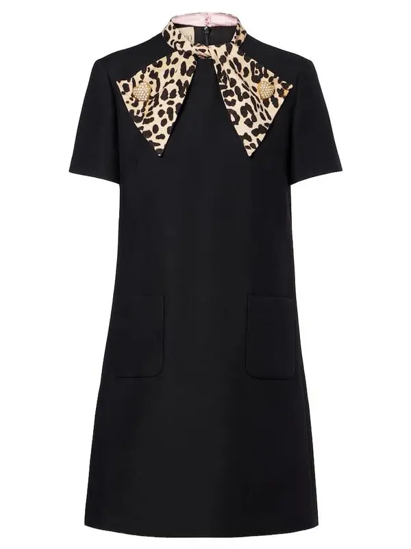 Valentino Garavani Crepe Couture Bow-detail Minidress - Black