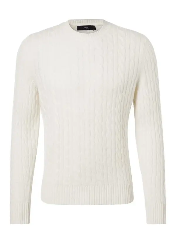 Arch4 Duke Street Cable-knit Cashmere Sweater - White