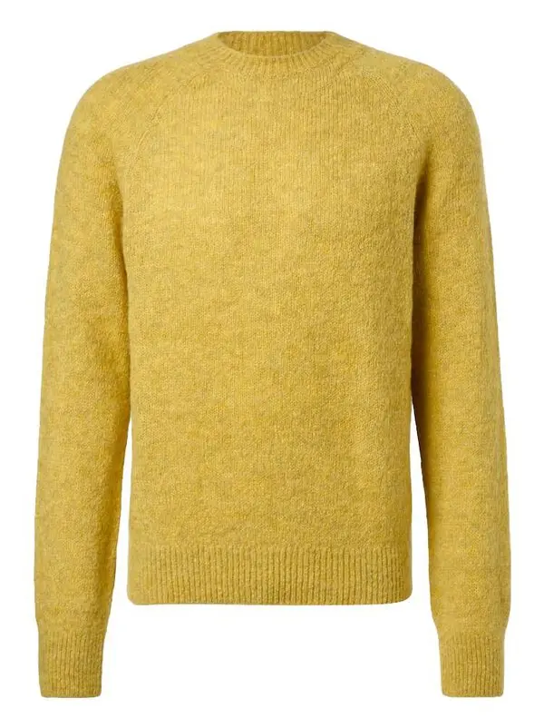 Dries Van Noten Alpaca And Wool-blend Sweater - Yellow