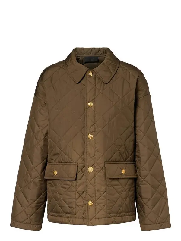 NILI LOTAN Helah Quilted Puffer Jacket - Green