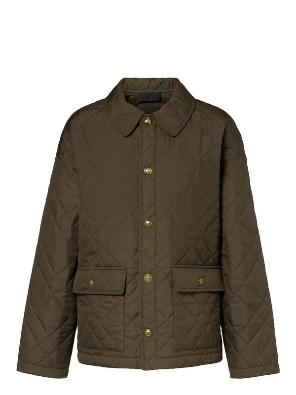 NILI LOTAN Helah Quilted Puffer Jacket - Green