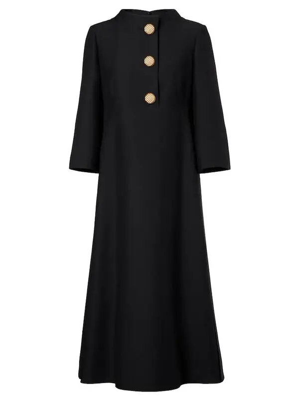Valentino Garavani Crepe Couture Midi Dress - Black