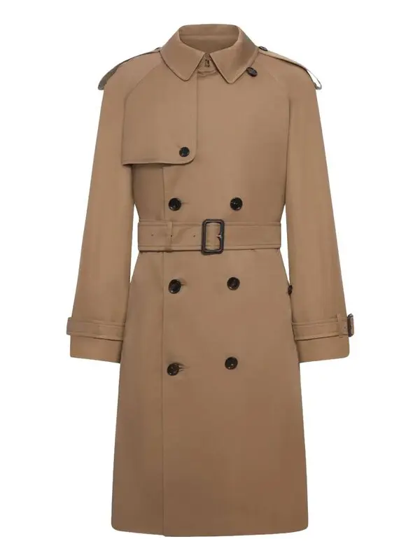 Burberry Chestwood Double-breasted Short Trench Coat - Brown