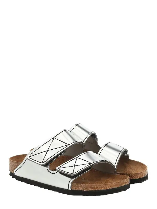 Proenza Schouler X Birkenstock Metallic Leather Slides - Silver