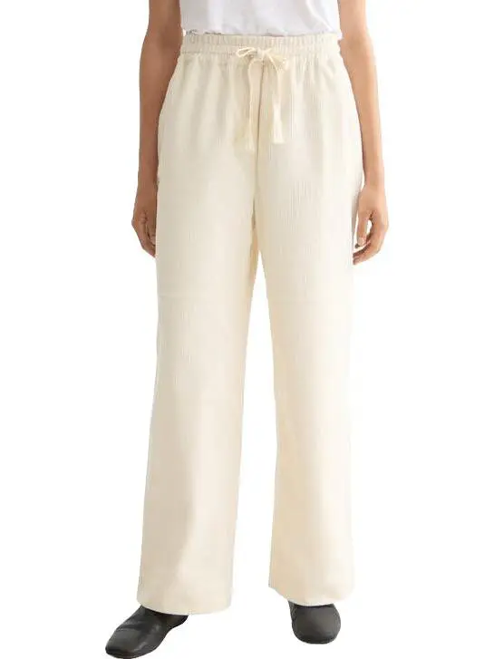 Scotch & Soda Noa High-waist Corduroy Pants - Eggnog