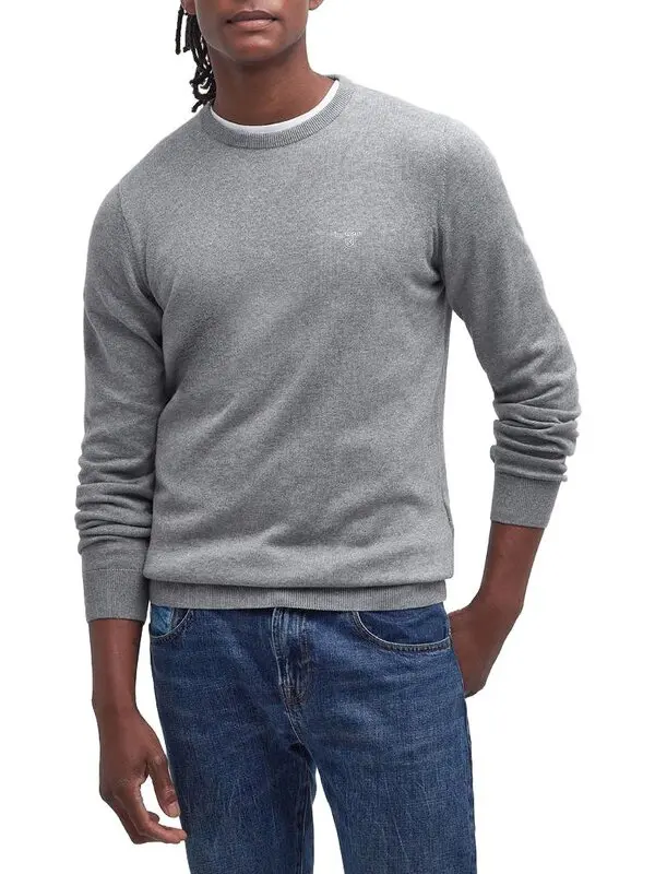 Barbour Pima Cotton Crewneck Sweater - Grey