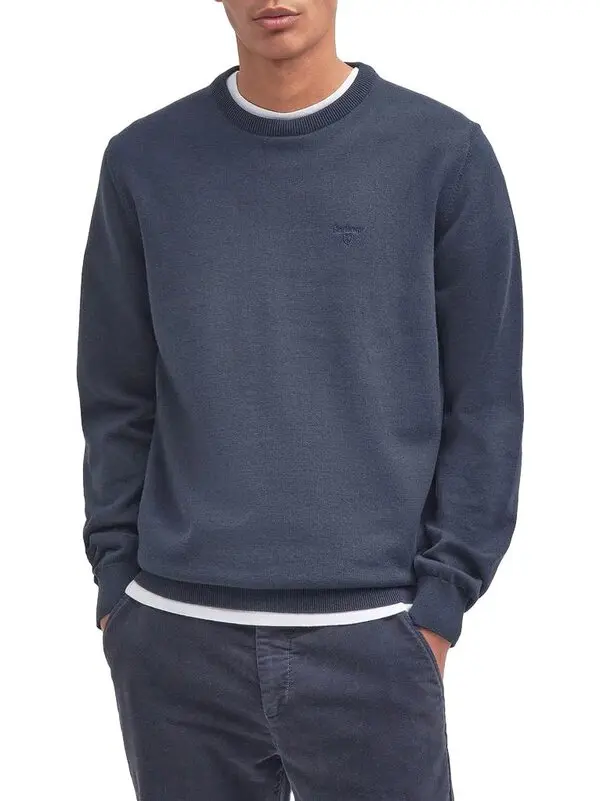 Barbour Pima Cotton Crewneck Sweater - Navy