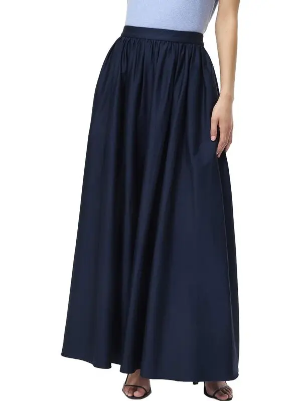 French Connection Sateen Maxi Skirt - 40-marine
