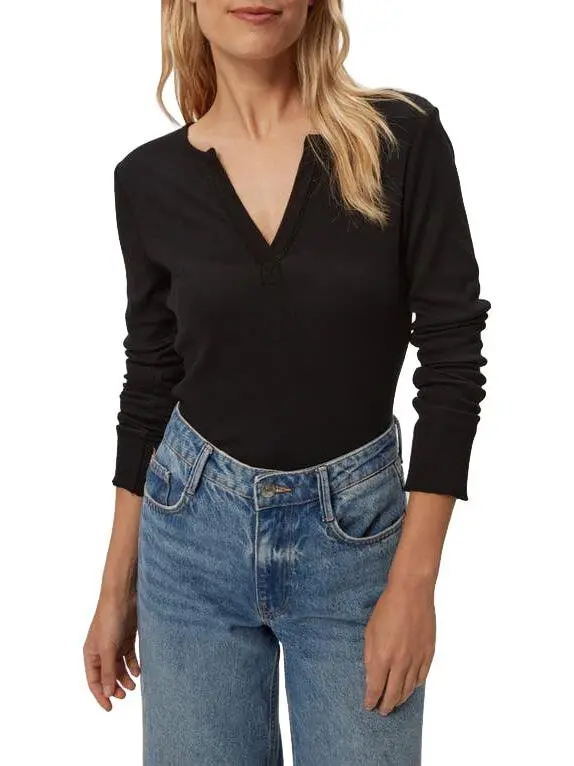 Michael Stars Salem Rib Top - Black
