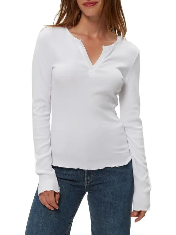 Michael Stars Salem Rib Top - White