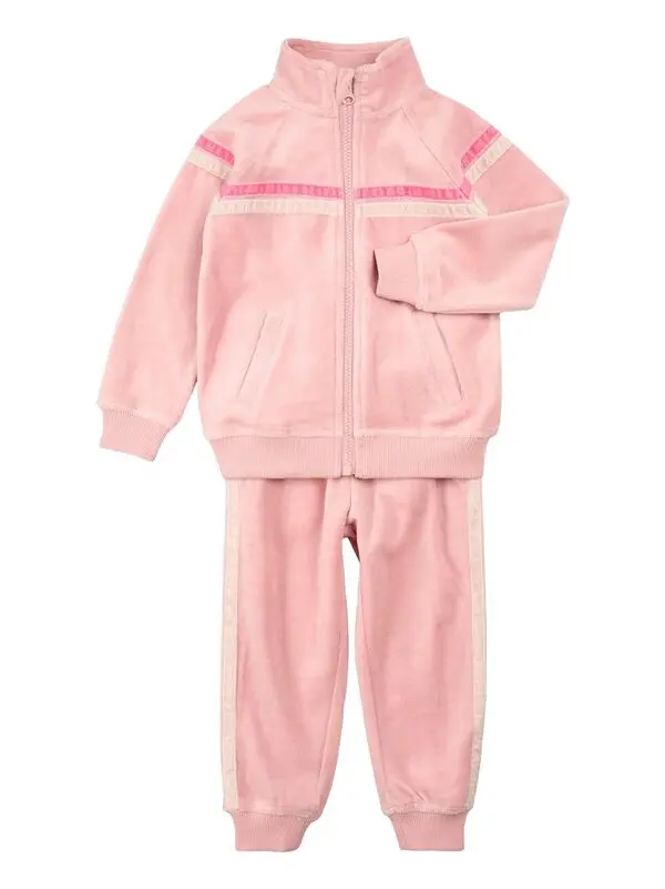 MILES THE LABEL Velour Track Jacket And Pants Set - Light Pink