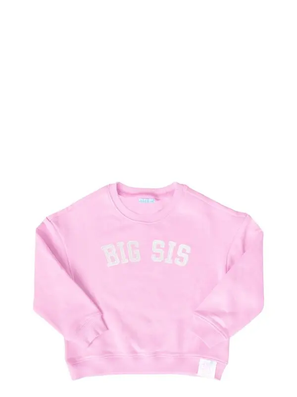 BITS & BOWS Big Sis Sweatshirt - Pink/white