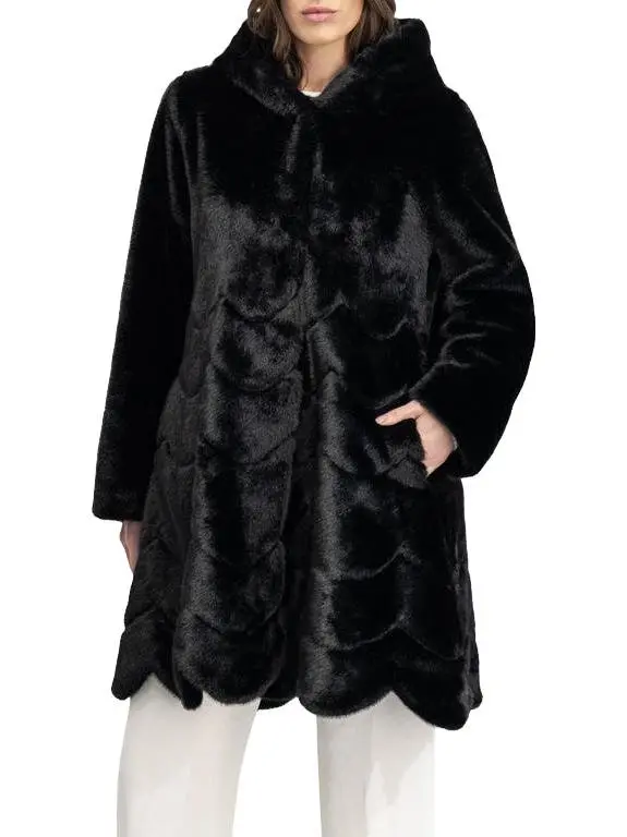LYLA GRANT Fur-free Mink Reversible Parka - Black/black