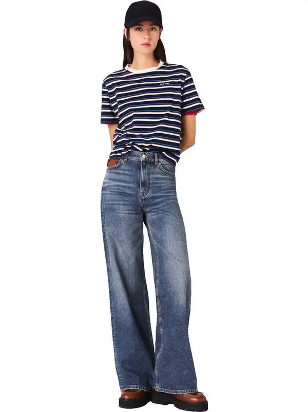 Maje High-waisted Wide-leg Jeans - Blue
