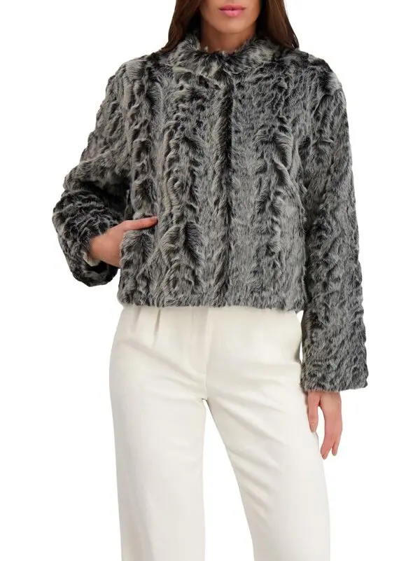 LYLA GRANT Fur-free Lamb Jacket - Black Snowtop