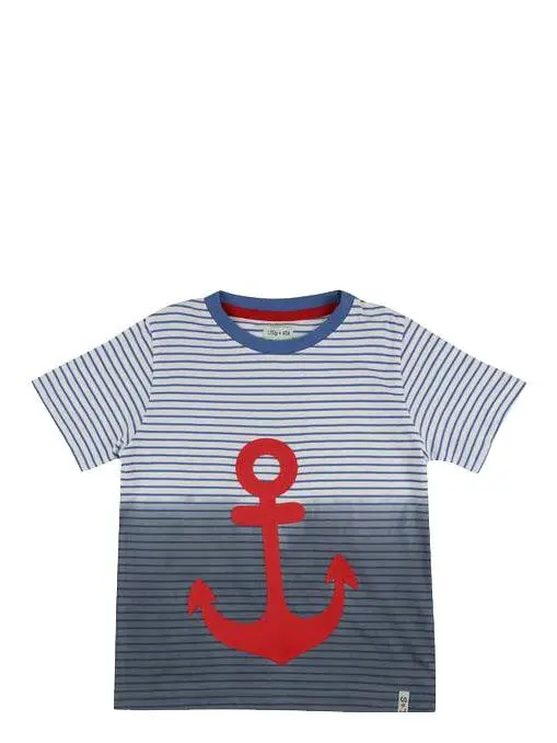 LILLY + SID Organic Cotton Anchor Print T-shirt - Multi