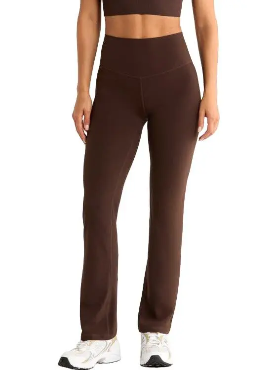 Zella Studio Luxe Bootcut Leggings - Brown Mole